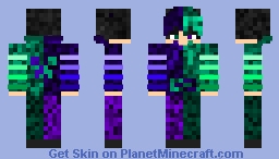 Teal And Purple Skin. Minecraft Skin