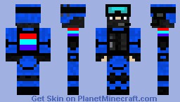blue army guy Minecraft Skin