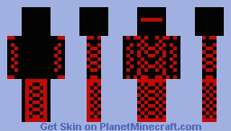 red and black, red black Minecraft Skin