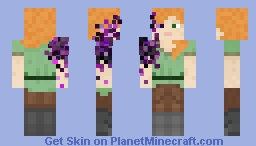 Corrupted Alex Skin Minecraft Skin