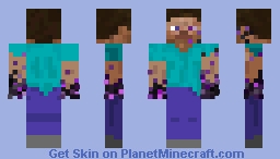 Corrupted Steve Skin Minecraft Skin