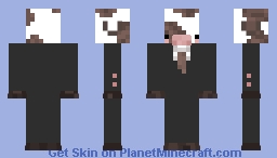 Classic Suit Brown Tie Cow Skin Minecraft Skin