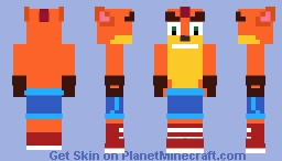 Crash bandicoot Minecraft Skin