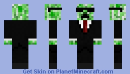Creeper In A Suit Minecraft Skin