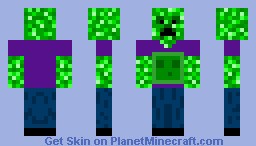 Creeper with slime top Minecraft Skin