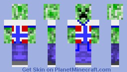 Creeper supports norway Minecraft Skin