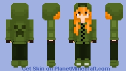 Girl Creeper (Human Player Mobs) Minecraft Skin