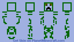 blown up creeper ghost Minecraft Skin