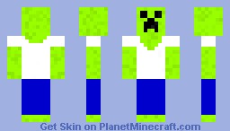 cool yellow creeper Minecraft Skin