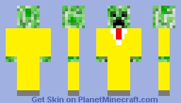 Creeper in yellow suit Minecraft Skin