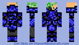 creeper infection (blue) Minecraft Skin