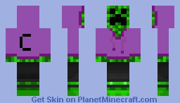 Creeper wearing a hoodie Minecraft Skin