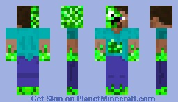 Creeper transformation Minecraft Skin