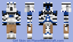Realistic Phase 2 Clone Commander Vill Minecraft Skin