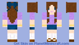 Cute Purple Girl Minecraft Skin