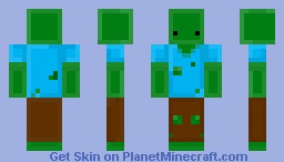 Cute block zombie Minecraft Skin