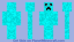 cyan creeper Minecraft Skin