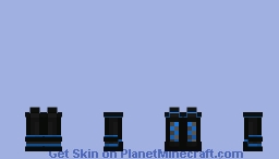3D Blue Cyber Boots Minecraft Skin