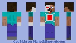 Cyborg Steve Minecraft Skin