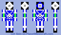 Cyborg (Blue & White) Minecraft Skin
