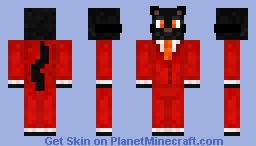 Black Cat Red Suit Minecraft Skin