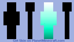 Teal color gradient Minecraft Skin