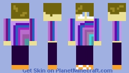 Male wearing colorful clothing Minecraft Skin