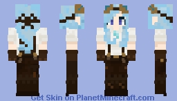 false symmetry with blue hair Minecraft Skin