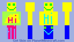 Hi smiley skin Minecraft Skin