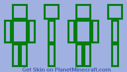 Dark Green Wireframe Minecraft Skin