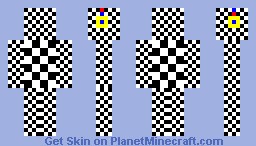 Checkered Speaker Dude Minecraft Skin