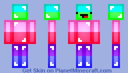rainbow derp Minecraft Skin