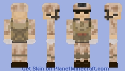 USMC Desert Marpat Minecraft Skin