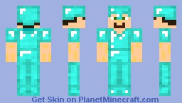 Diamond armour with helm Minecraft Skin