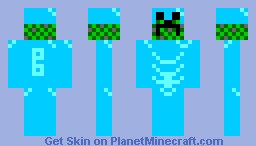 Creeper with Diamond Minecraft Skin