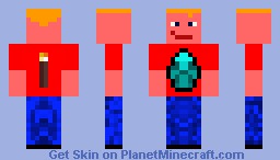 Diamond-torch man Minecraft Skin