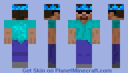 cool steve diamond crown Minecraft Skin