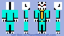 Diamond Skeleton Minecraft Skin