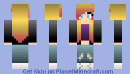 Dip dye and ripped jeans Minecraft Skin