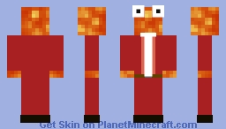 Lava Monster wearing red clothes Minecraft Skin