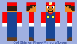 Steve Mario Minecraft Skin