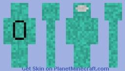 cyan crewmate Minecraft Skin
