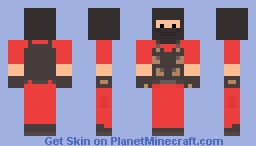 Red Mercenary Minecraft Skin