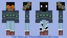 Red Bunny Girl Obsidian Minecraft Skin