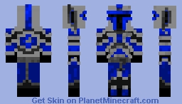 blue mando Minecraft Skin