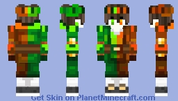 SwifCat leprechaun green orange Minecraft Skin