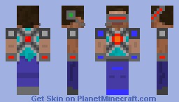 Cyborg Steve Minecraft Skin