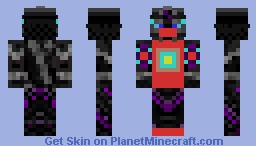 Purple Wither skeleton with iron man repulsors Minecraft Skin