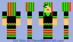 pink and green punk Minecraft Skin