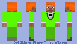 Ginger Steve Green Suit Minecraft Skin